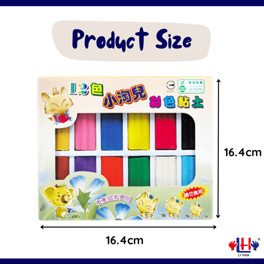 12 Colorful Oil Modeling Clay Set