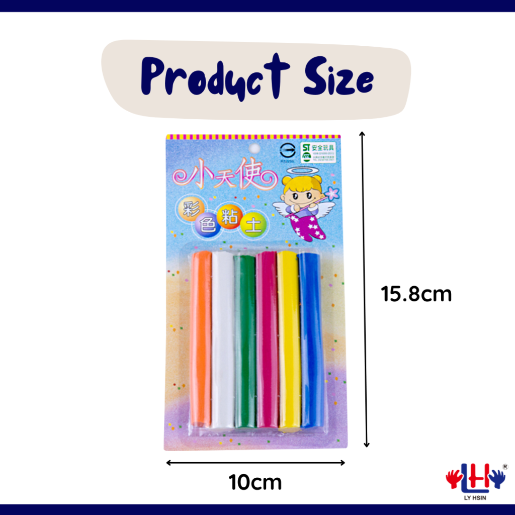 6 Colorful Oil Modeling Clay Kit